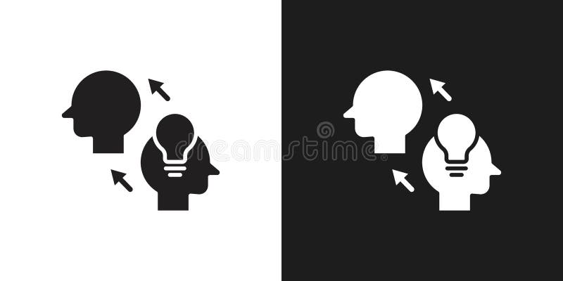 Share Thoughts Icon Logo Set Vector Stock Vector - Illustration of icon ...