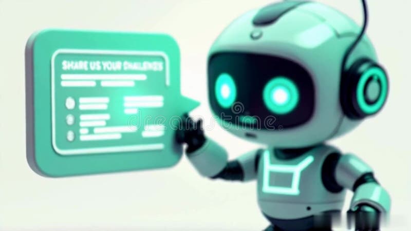 SHARE US YOUR CHALLENGES — Supportive AI Robot Logo Animation for ...