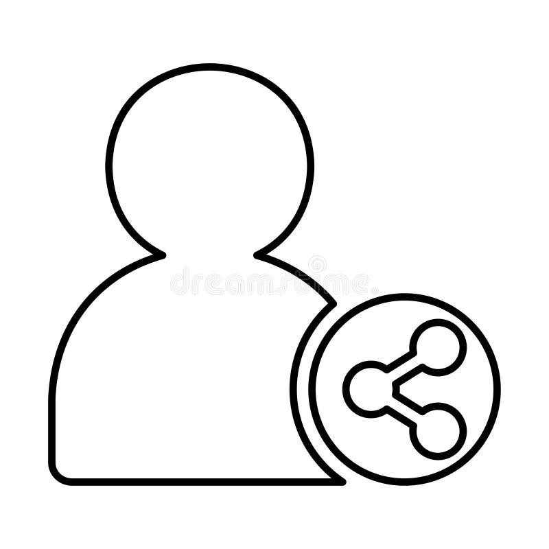 Share User Icon stock vector. Illustration of sharing - 258284717