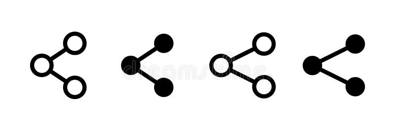 Share Vector Icon Set. Sharing Symbol Collection Stock Vector ...