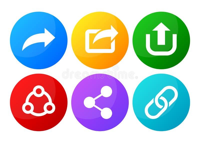 Share Vector Icons Collection. Connection Button. Share a File or Link ...