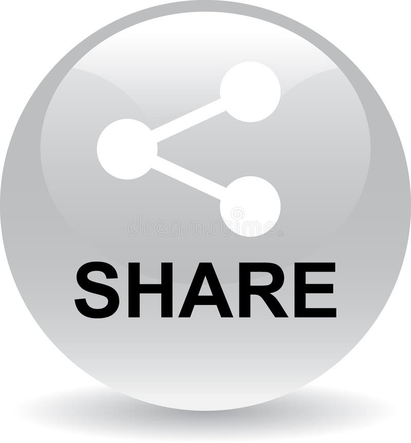 Share web button icon stock vector. Illustration of button - 119123360