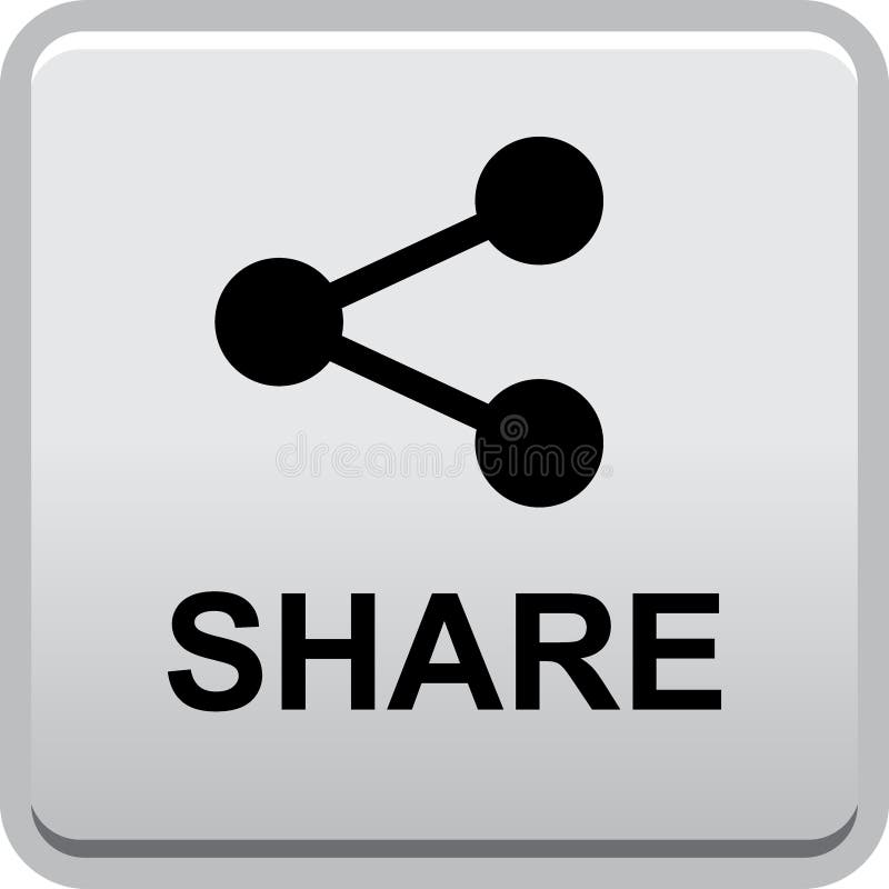 Share web button icon stock vector. Illustration of connection - 119123407