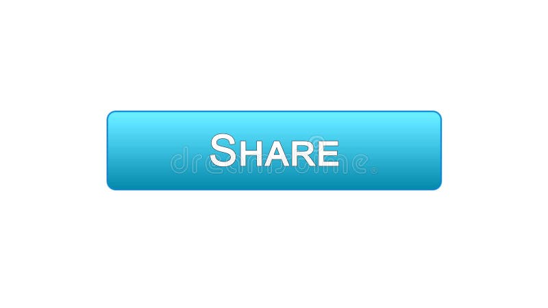 Share Web Interface Button Blue Color, Social Network Application ...