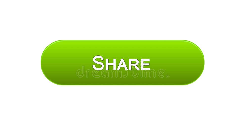 Share Web Interface Button Green Color, Social Network, Internet Site Design Stock Illustration ...