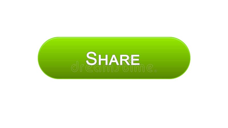Share Web Interface Button Green Color, Social Network, Internet Site Design Stock Illustration ...
