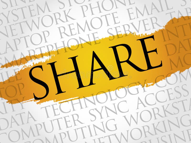 Share word cloud stock illustration. Illustration of collage - 200396232