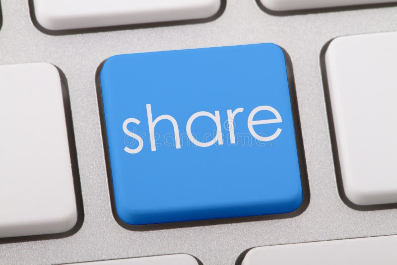 Share word on keyboard. stock image. Image of business - 82151043