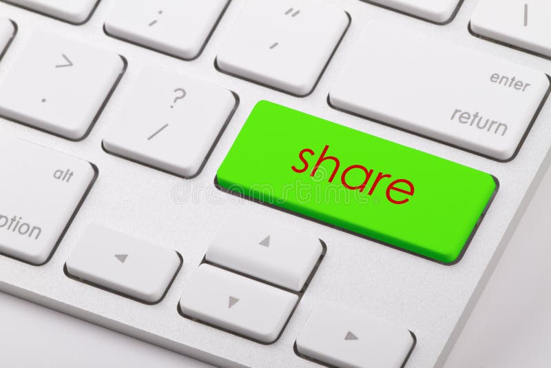 Share word on keyboard. stock image. Image of solution - 82151761