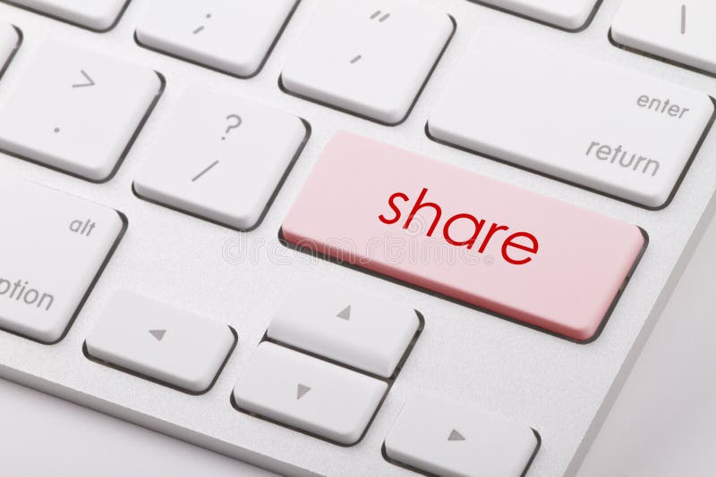 Share word on keyboard. stock image. Image of office - 82153345