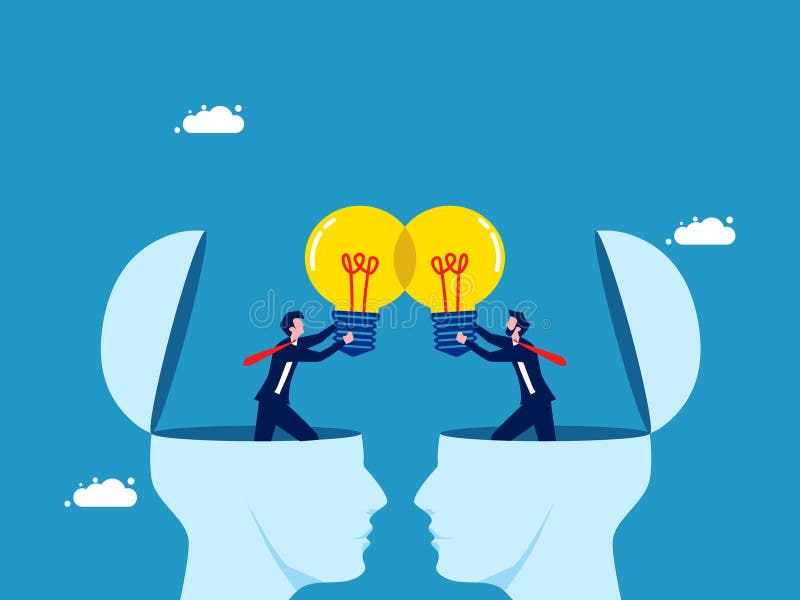 Share Work Knowledge. Business People Share Light Bulb Ideas Stock ...