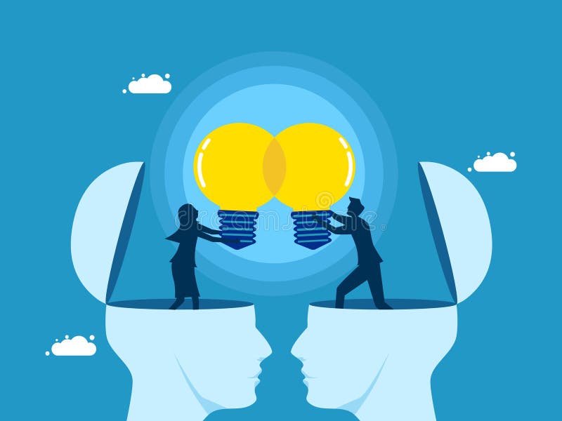 Share Work Knowledge. Business People Share Light Bulb Ideas Stock ...