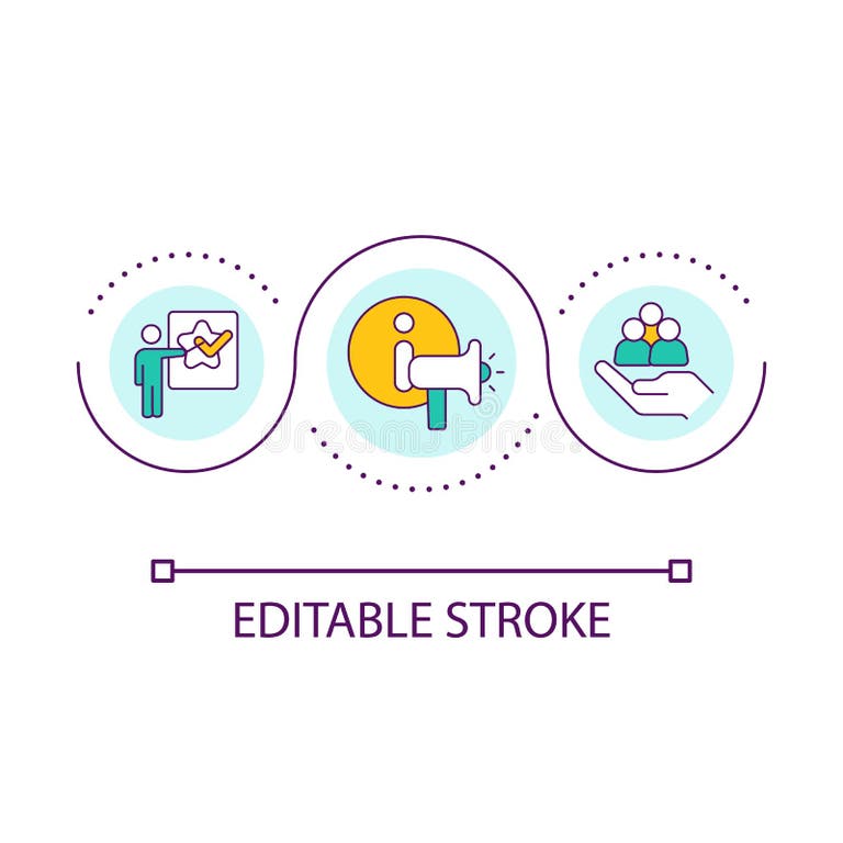 Share Work Updates with Employees Loop Concept Icon Stock Vector ...