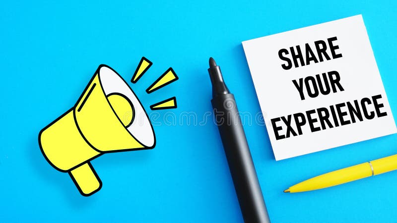 Share Your Experience is Shown Using the Text Stock Photo - Image of ...