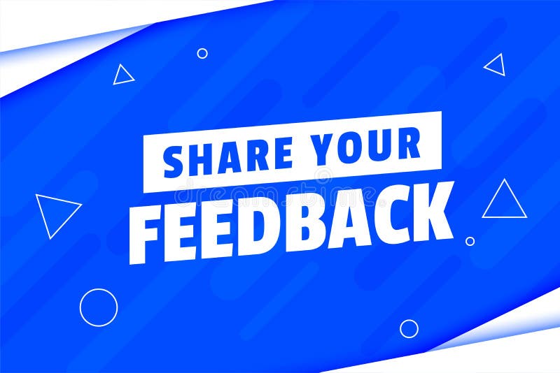 Share Your Feedback Blue Background Stock Vector - Illustration of ...