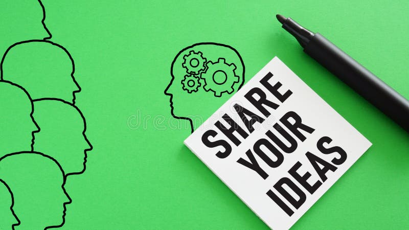 Share Your Ideas is Shown Using the Text Stock Photo - Image of ...