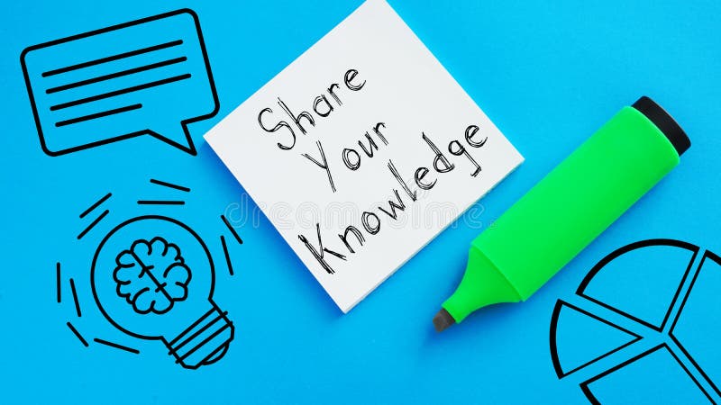 Share Your Knowledge is Shown Using the Text Stock Photo - Image of ...