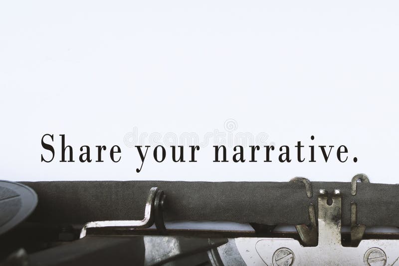 Share Your Narrative Text on an Old Typewriter. Stock Image - Image of ...