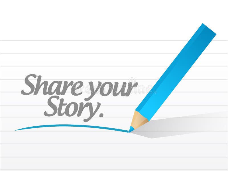 Share Your Story Flat Illustration Stock Vector - Illustration of ...