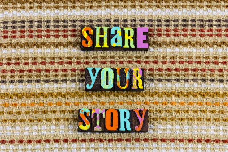Share Your Story Word Made with Wooden Blocks Concept Stock Image ...