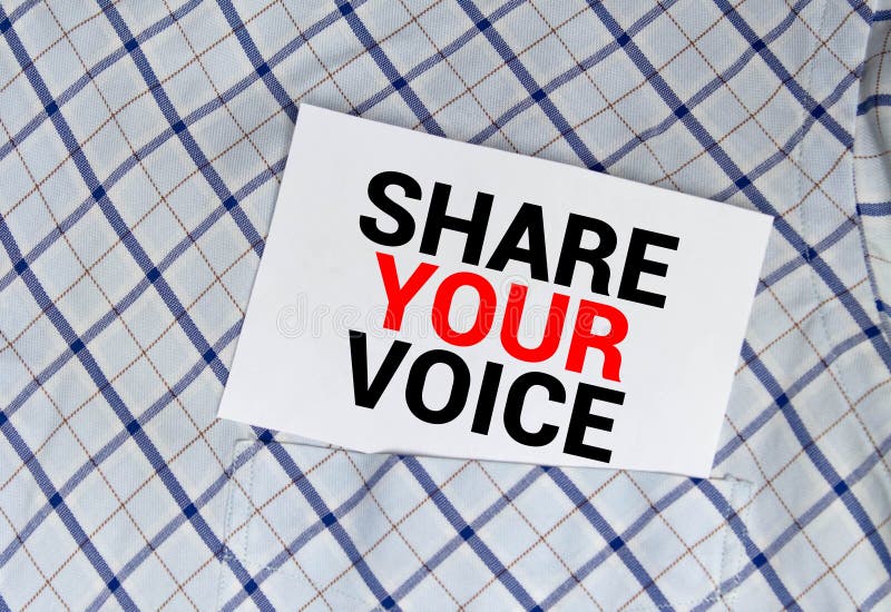 Share Your Voice Written Over Sticky. Room for Text Stock Image - Image ...