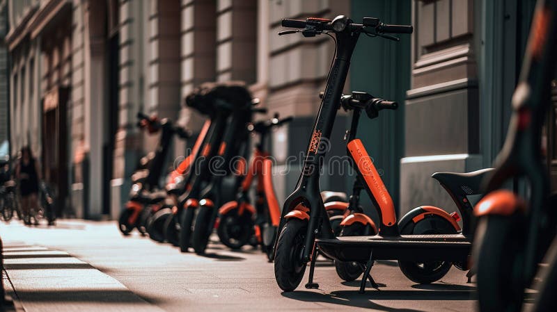 Shared Bikes and E-bikes, Shared E-scooters, Electric City Transport ...