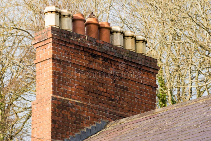 Shared chimney stock image. Image of apartments, chimney - 88086161