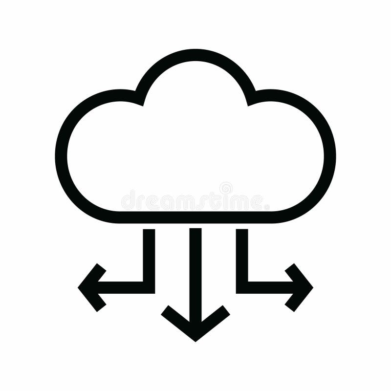 Shared Cloud icon vector stock illustration. Illustration of database - 356696301