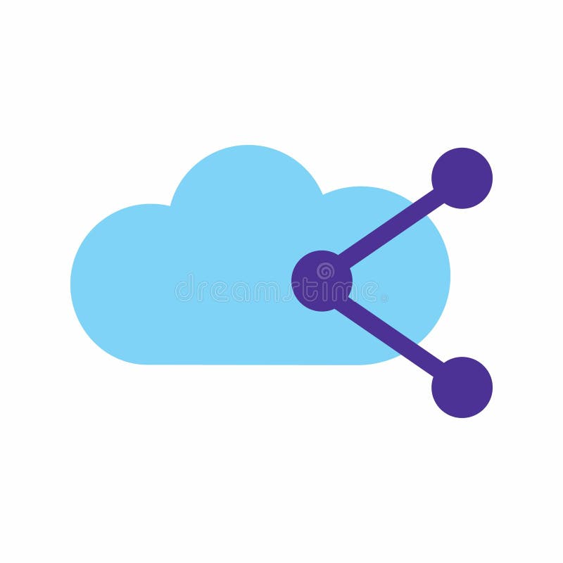 Shared Cloud Icon Vector Image. Stock Vector - Illustration of cloud ...