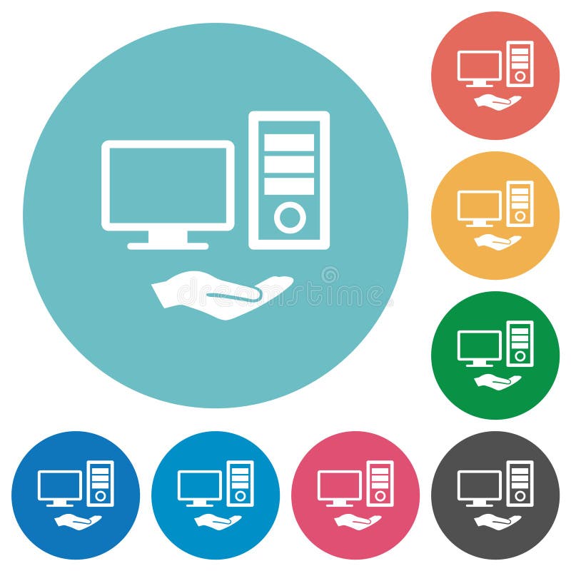 Shared Computer Color Square Buttons Stock Vector - Illustration of ...