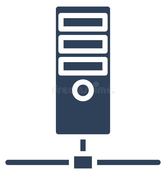 Shared Computer, Network Isolated Vector Icon that Can Be Easily Edited in Any Size or Modified ...