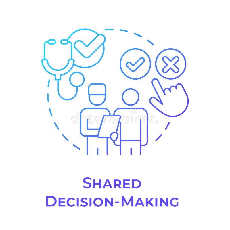 Shared Decision-making Blue Gradient Concept Icon Stock Vector ...