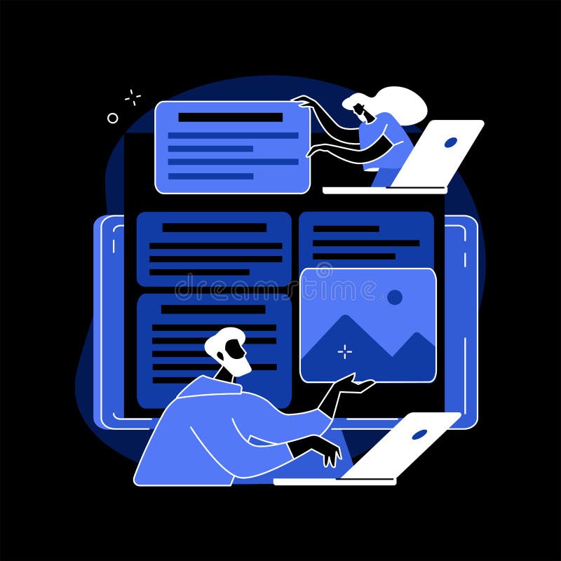 Shared Document Abstract Concept Vector Illustration. Stock Vector - Illustration of database ...