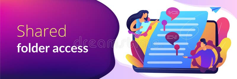 Shared Document Concept Vector Illustration. Stock Vector ...