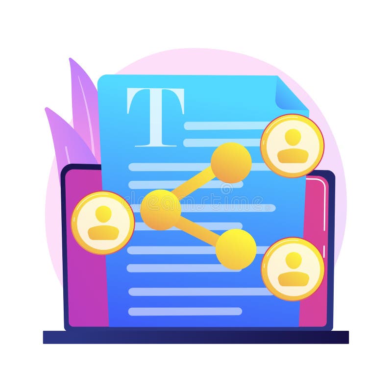 Shared Document Vector Concept Metaphor Stock Vector - Illustration of icon, access: 191130431