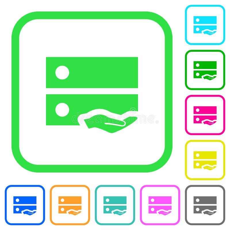 Shared Drive Vivid Colored Flat Icons Stock Illustration - Illustration ...