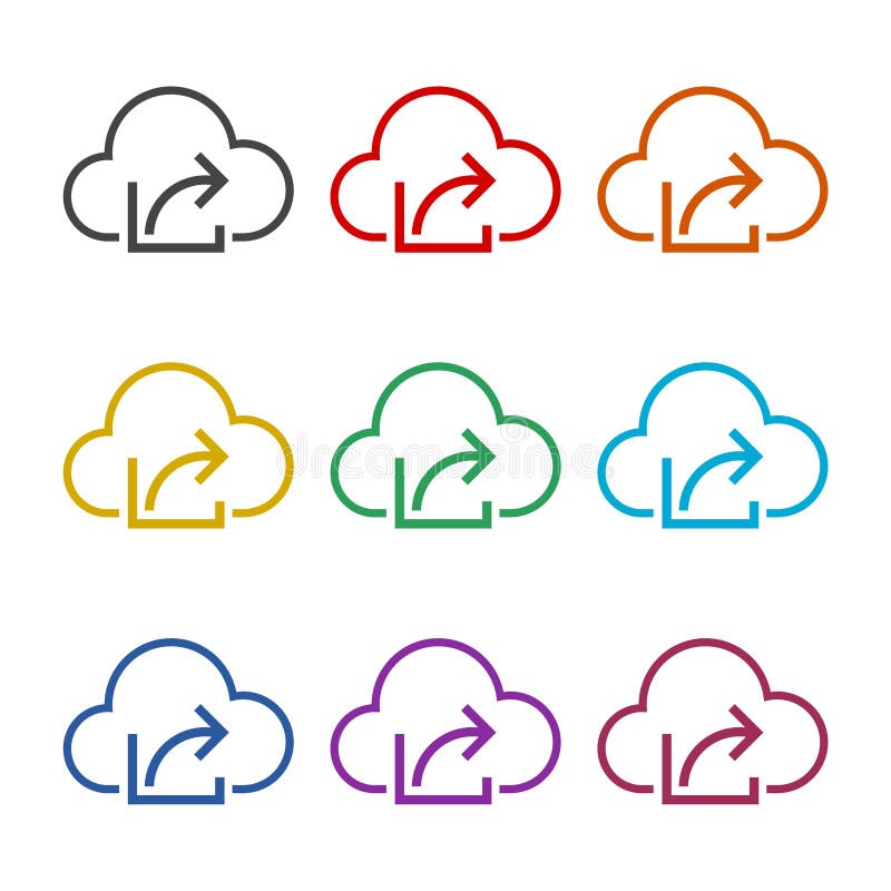 Shared Folder Icon with Shadow Stock Vector - Illustration of isolated ...