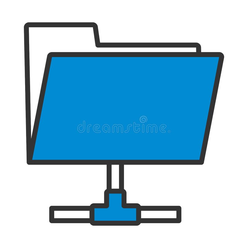 Shared Folder Icon stock vector. Illustration of computer - 254211245