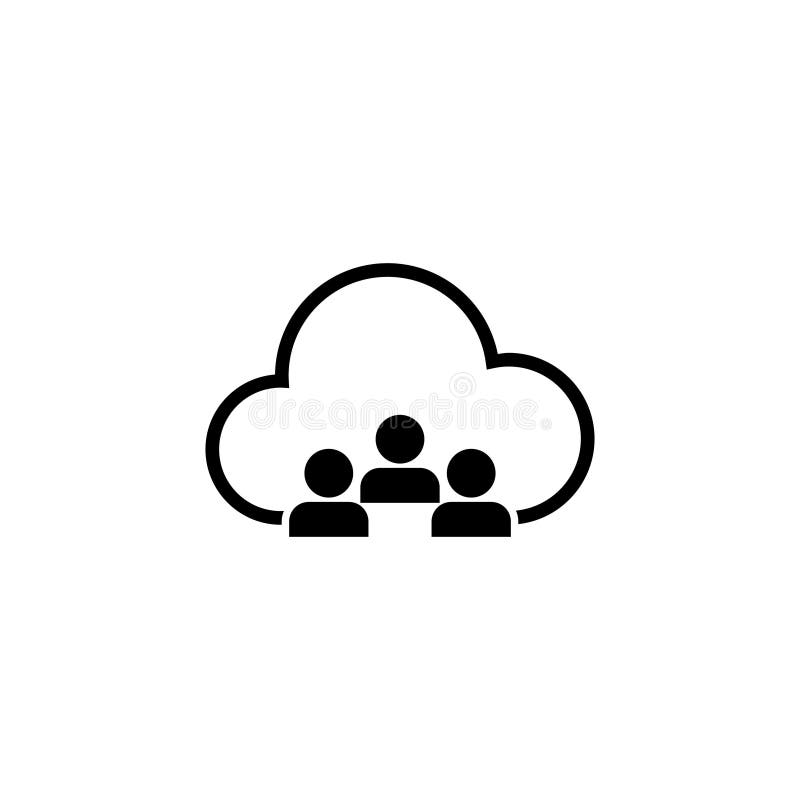 Shared Folder Icon Isolated on White Background Stock Vector ...