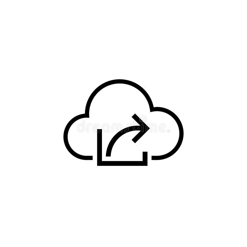 Shared Folder Icon Isolated on White Background Stock Vector ...