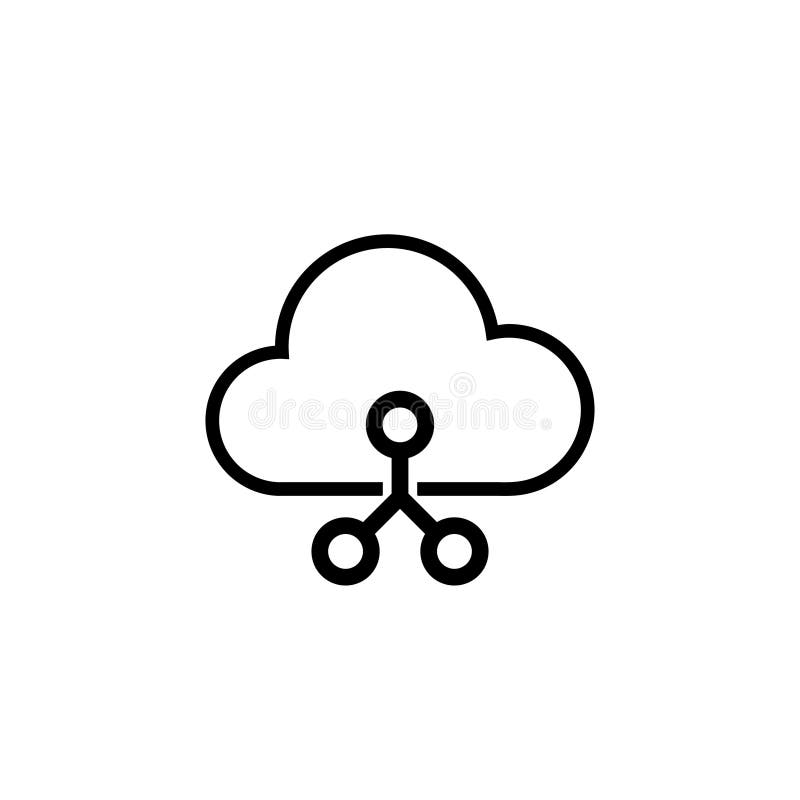 Shared Folder Icon Isolated on White Background Stock Vector ...