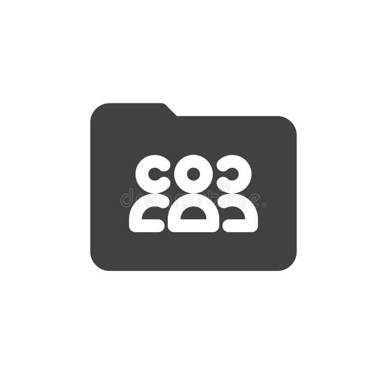 Shared Folder Icon Vector, Filled Flat Sign, Solid Pictogram Isolated ...