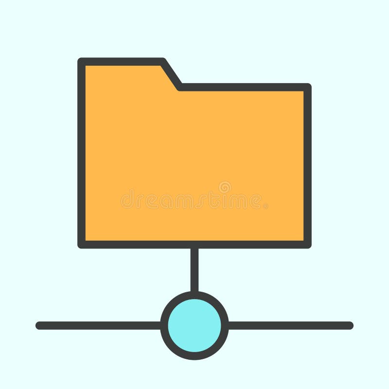 Shared Folder Icon. Vector Simple Minimal 96x96 Pictogram Stock Vector ...