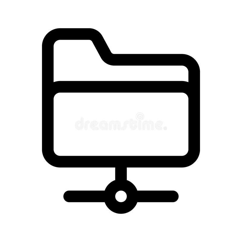 Shared Folder, Network Folder Icon Design, Premium Vector Stock Vector ...