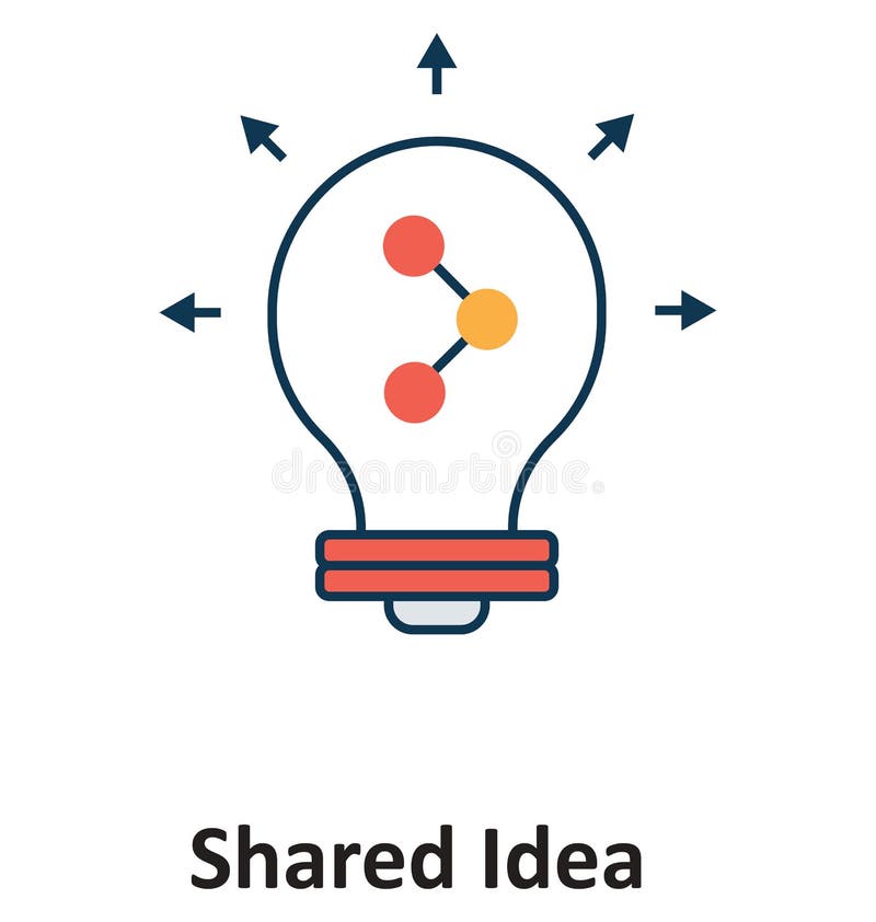 Shared Idea Isolated and Vector Icon for Technology Stock Illustration ...