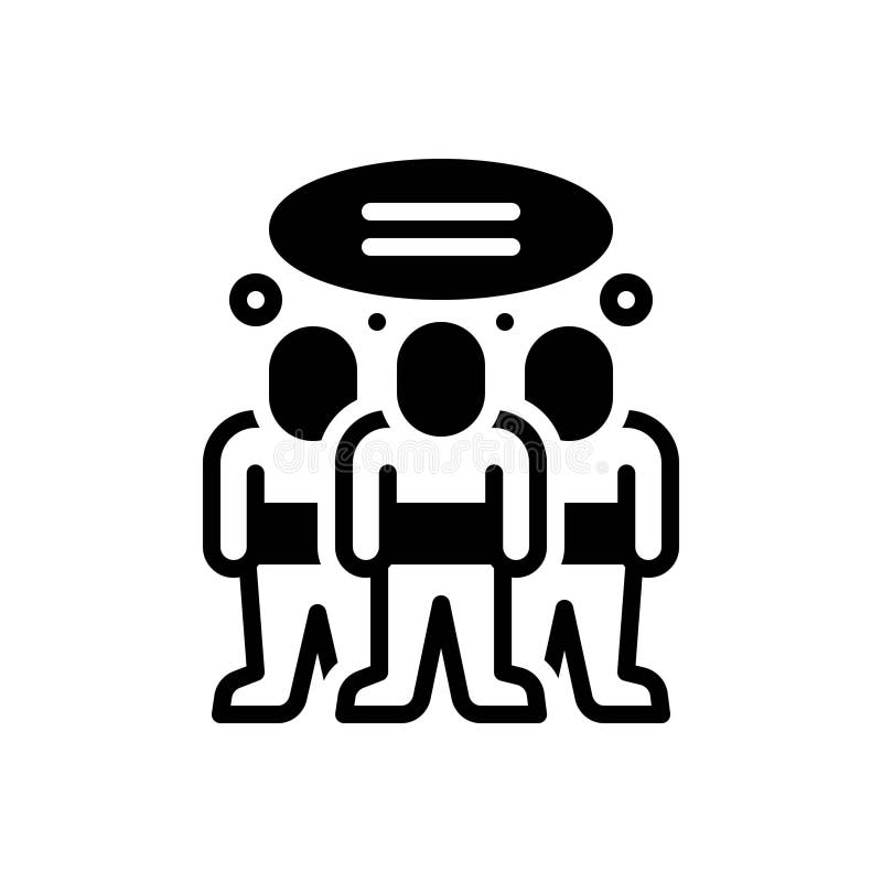 Black Solid Icon for Shared Interest, Shared and Buddy Stock Vector ...