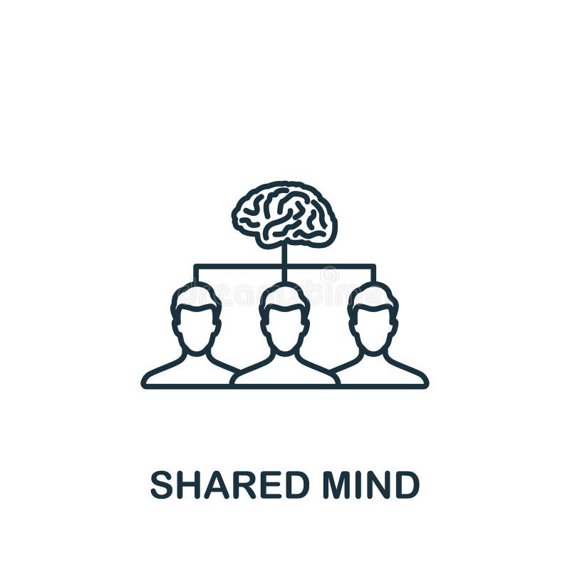 Shared Mind Icon. Line Simple Personality Icon for Templates, Web ...
