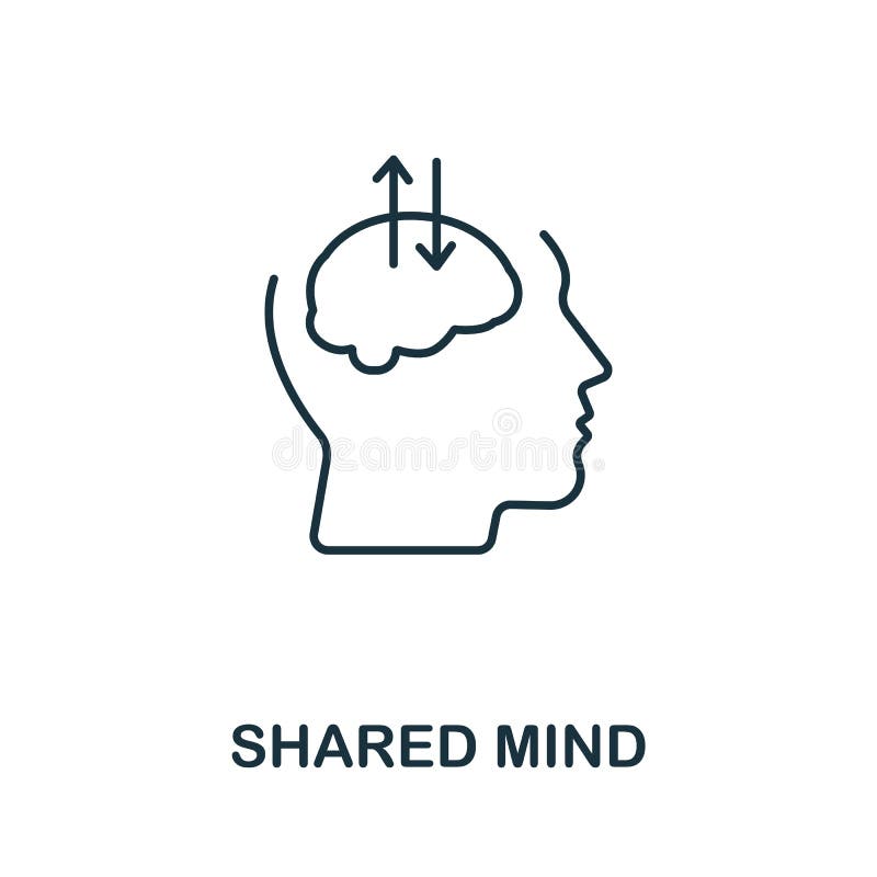 Shared Mind Icon from Personality Collection. Simple Line Shared Mind ...