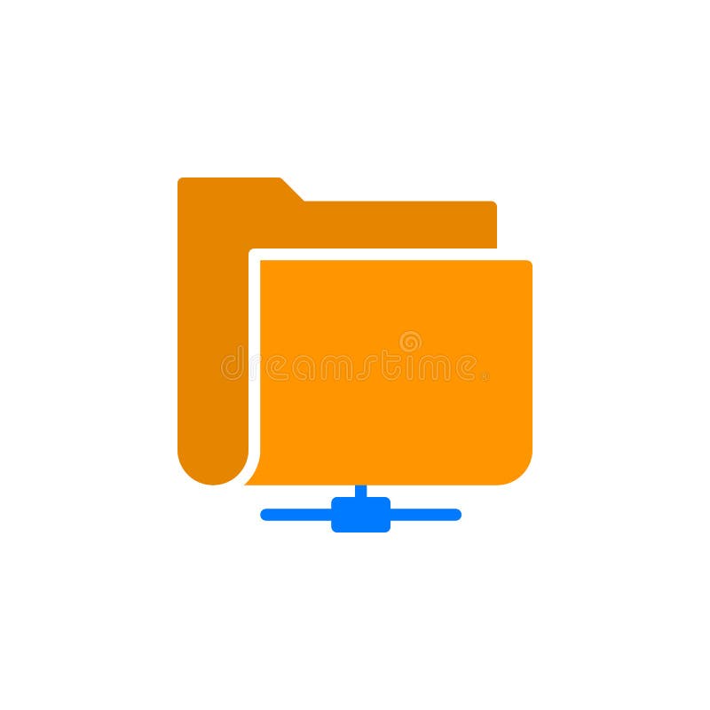 Network Shared Folder Icon Vector Stock Vector - Illustration of ...