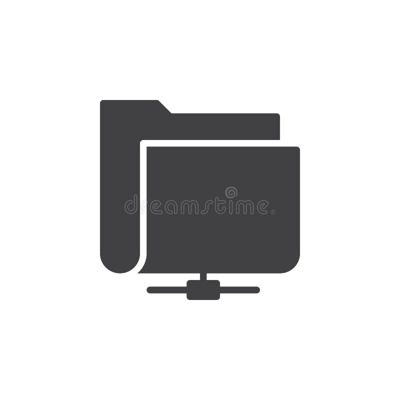 Shared Network Folder Icon Vector, Filled Flat Sign Stock Vector ...